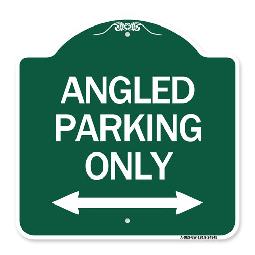 Signmission Designer Series Sign - Angle Parking Only (With ...