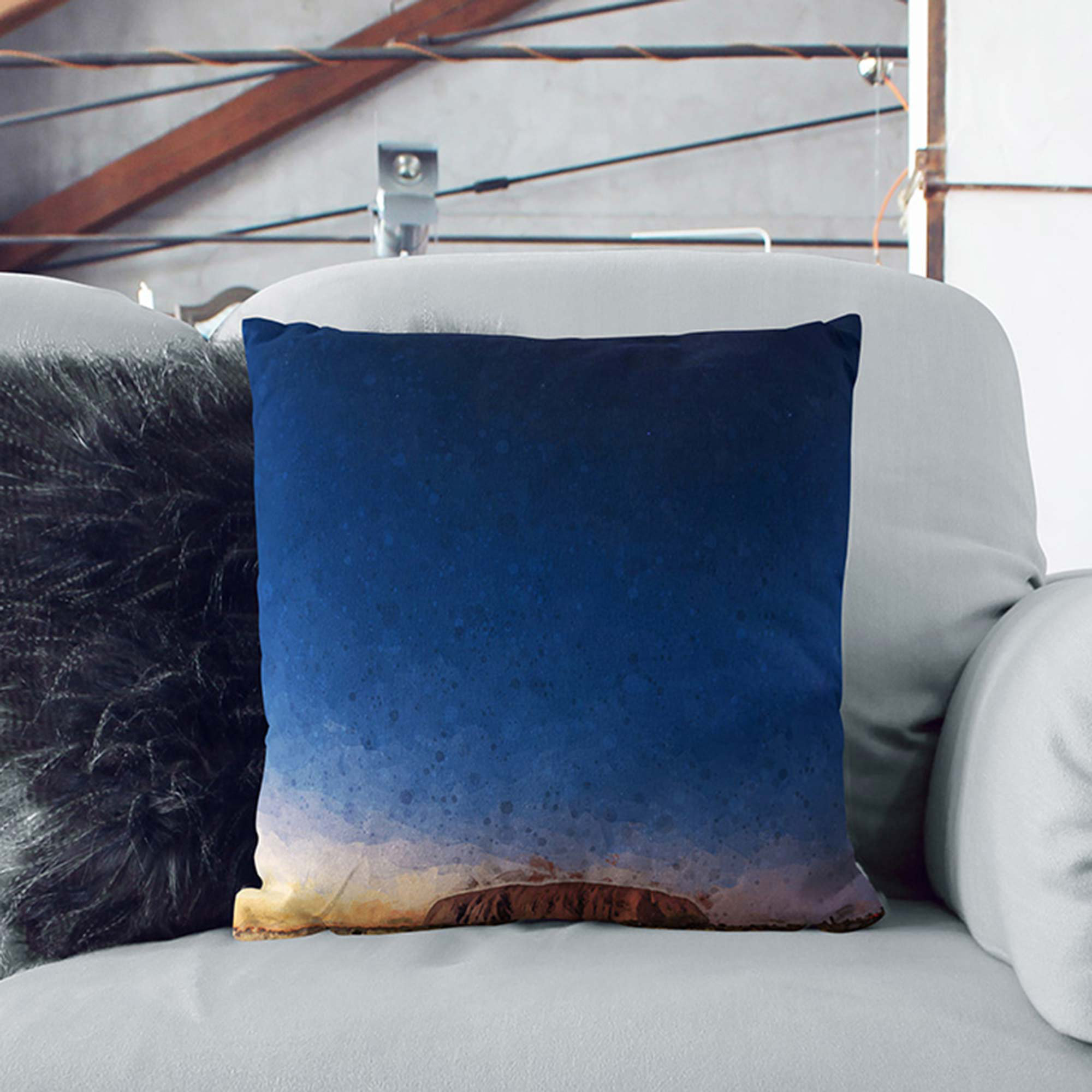East Urban Home Uluru Ayers Rock in Australia Cushion with Filling ...