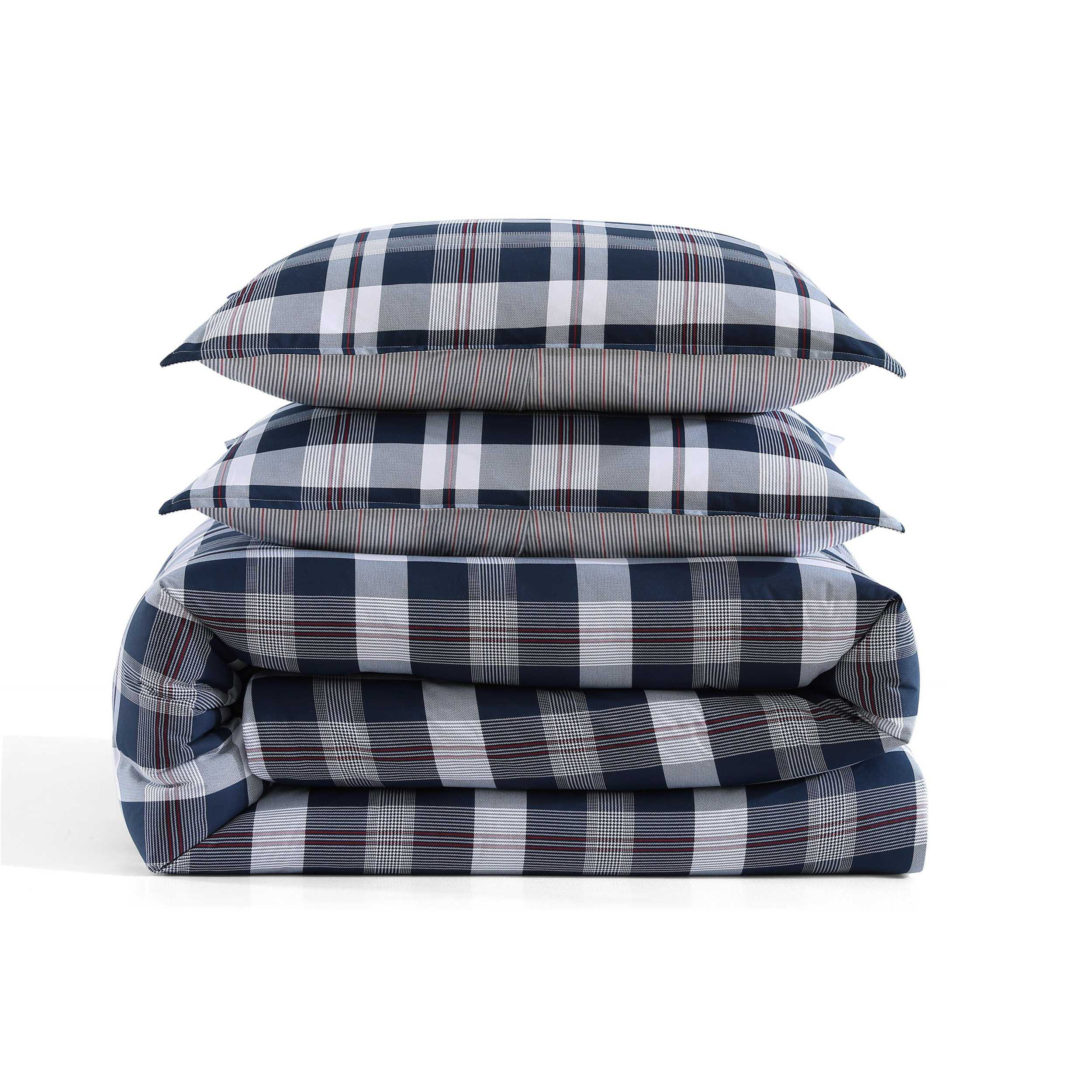Tommy Hilfiger Dream Madras Cotton Blue Comforter Set | Wayfair
