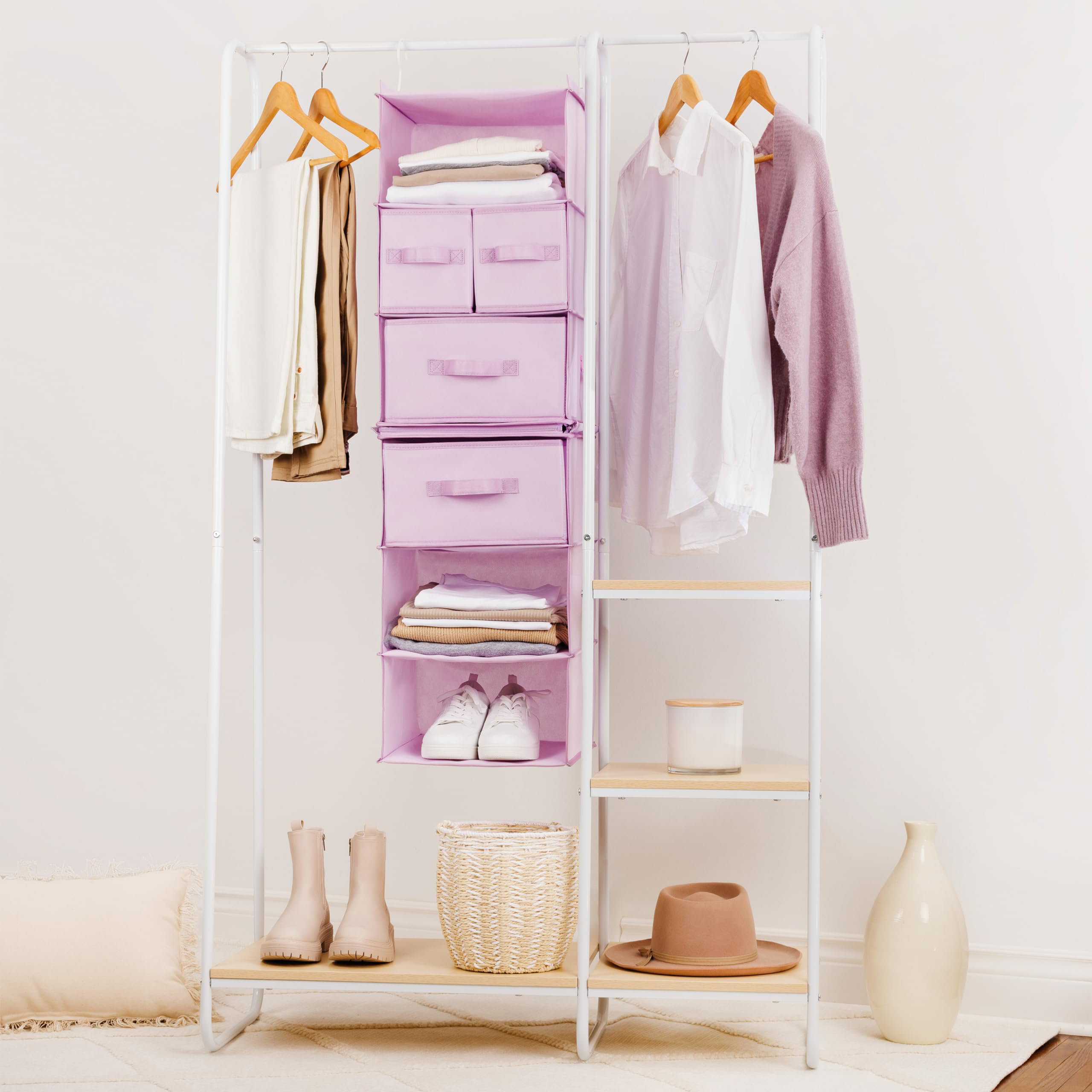 TOP OUT MIAMI, LLC 6-Layer Detachable Hanging Wardrobe Storage Rack ...