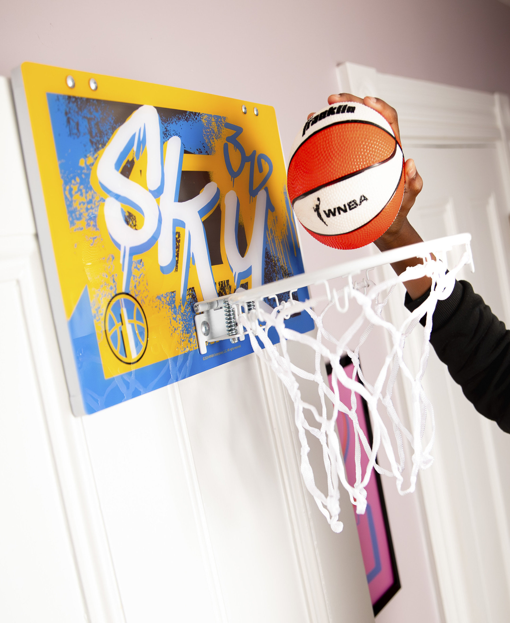 Franklin Sports WNBA Chicago Sky Over The Door Basketball Hoop - Kids ...