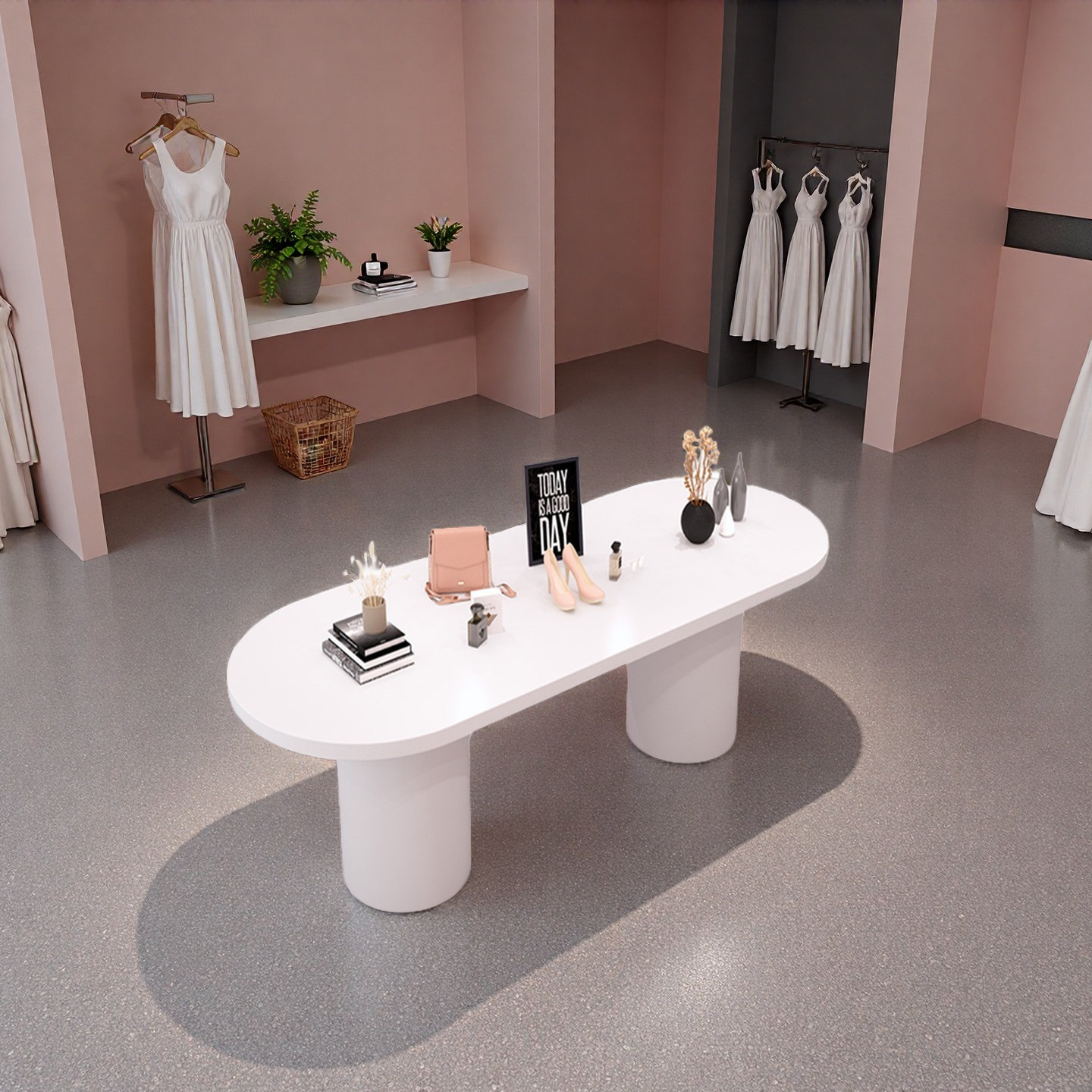 Rebrilliant Simple Clothing Store Display Counter | Wayfair