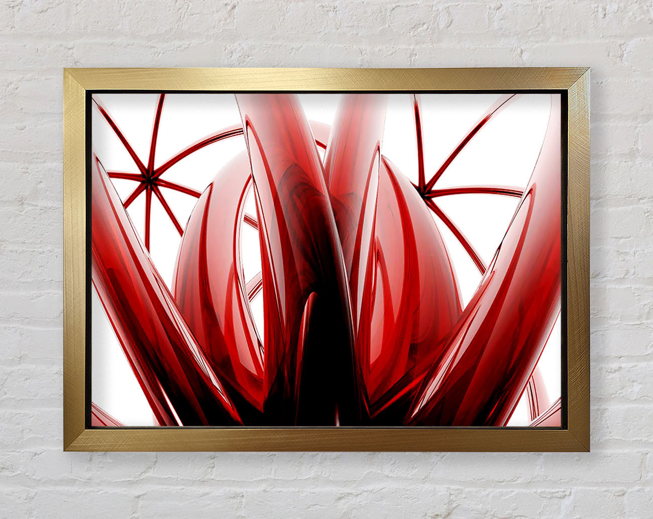 Ivy Bronx Crimson Glass Framed Print | Wayfair.co.uk