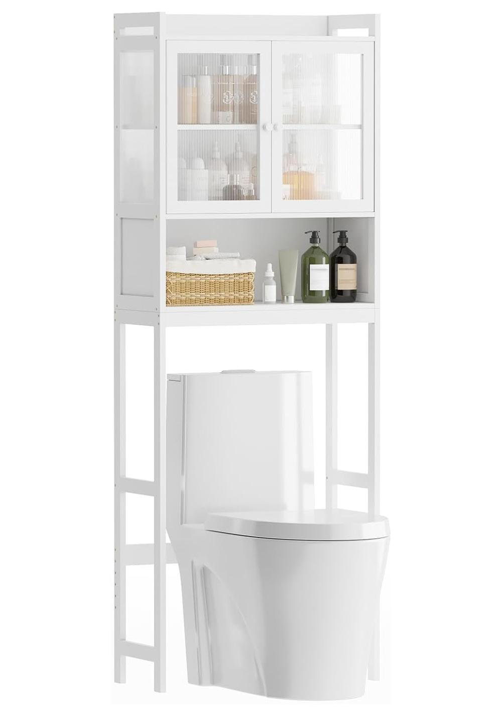 Rebrilliant Over The Toilet Storage Rack With Toilet Paper Holder ...