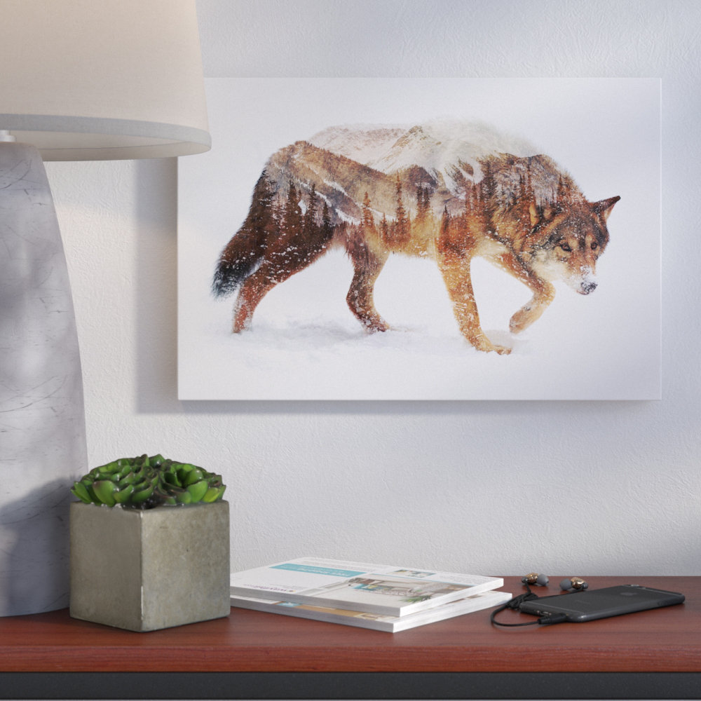Brayden Studio® 'Arctic Wolf' Graphic Art Print & Reviews | Wayfair