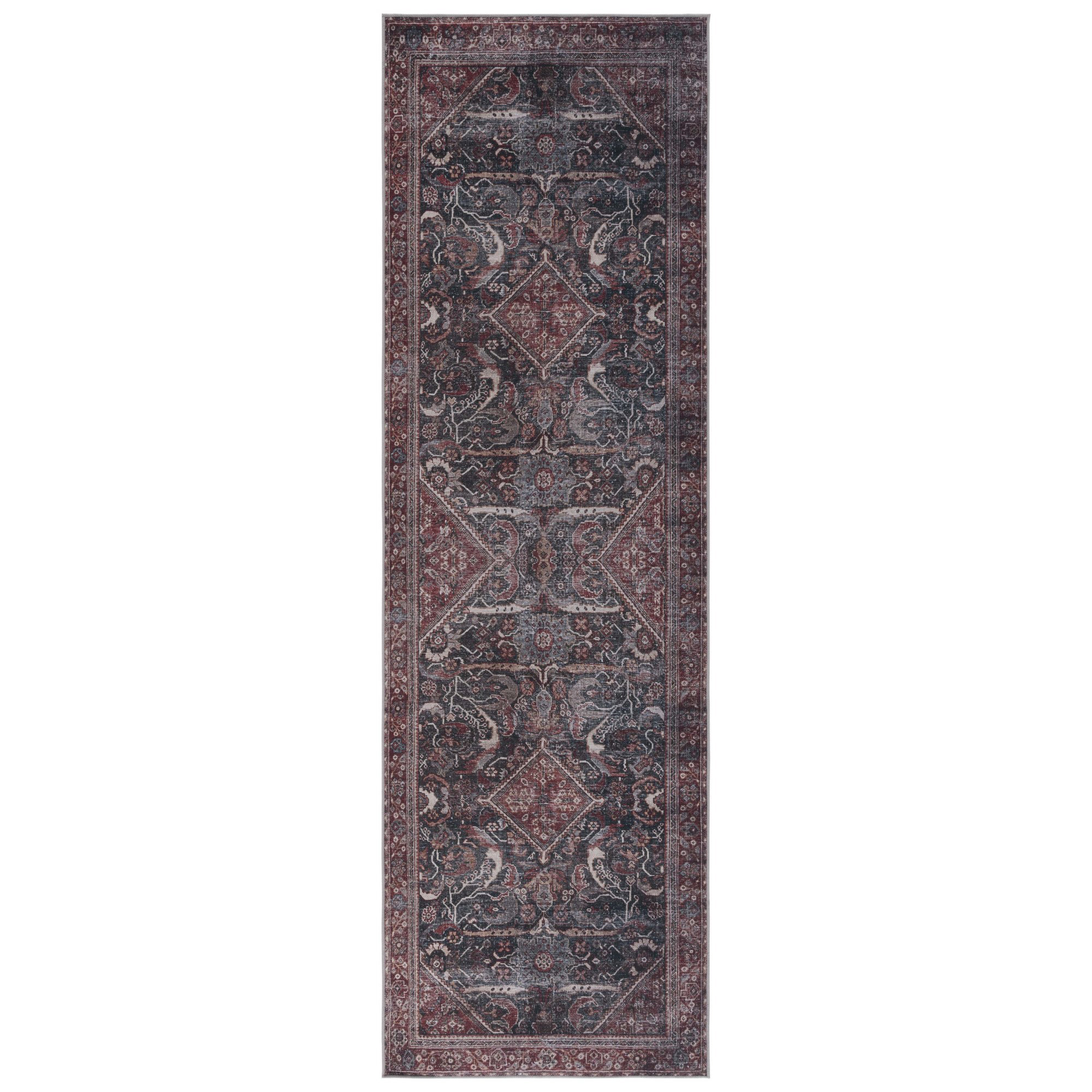 Wade Logan® Adream Oriental Dark Green/Rust Area Rug | Wayfair