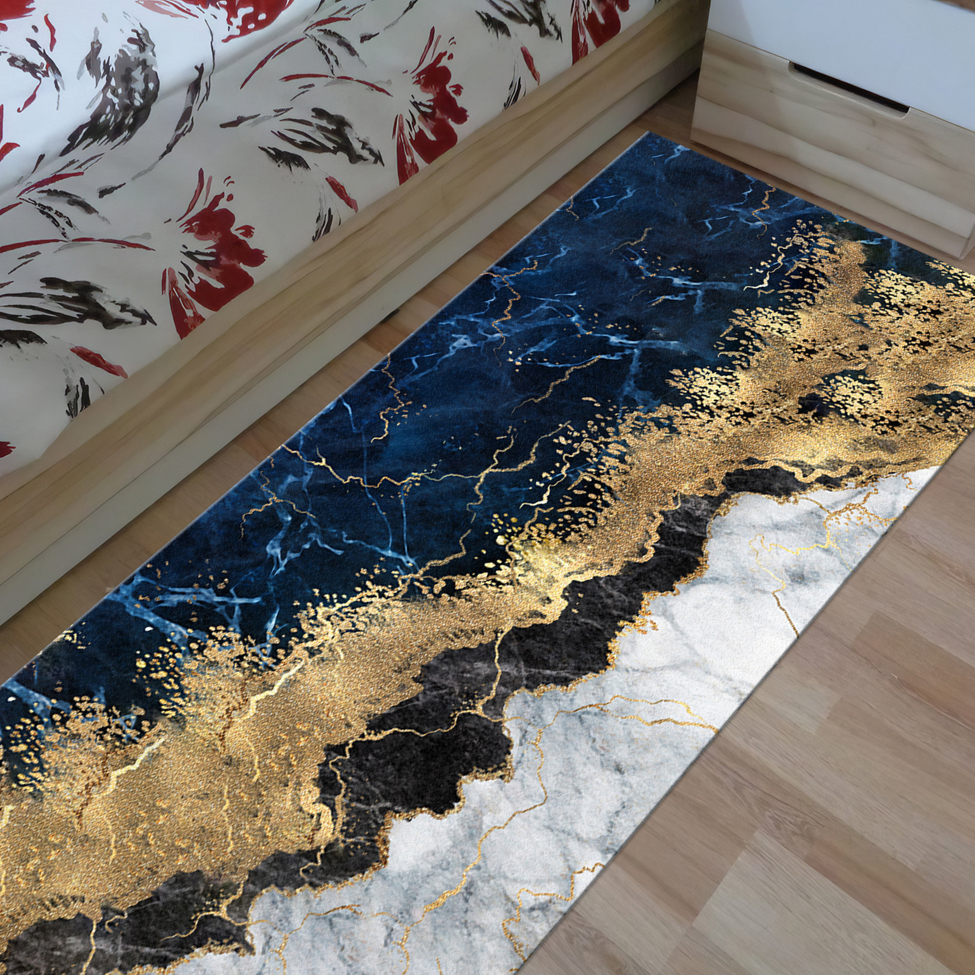 Everly Quinn Stunning Soft Pile Rug with Intricate Floral and Geometric ...