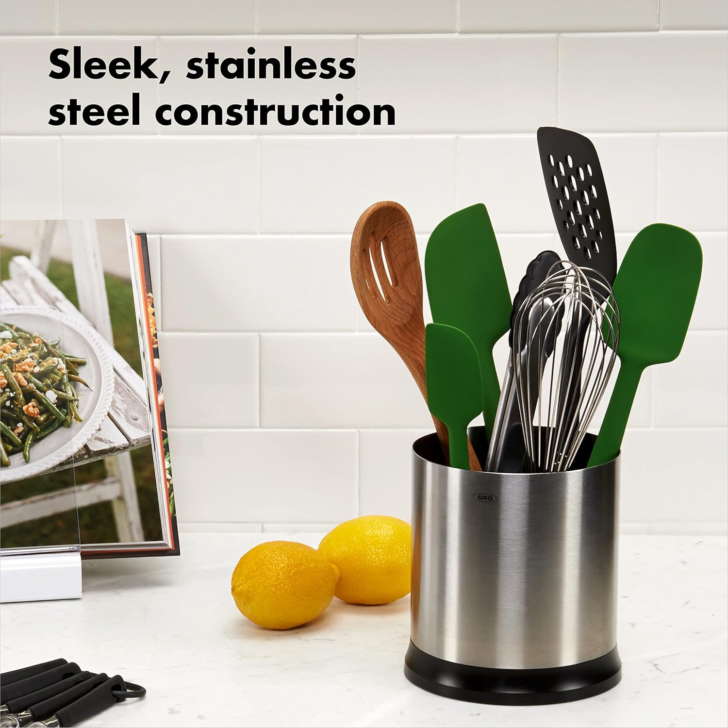 Prep & Savour Stainless Steel Good Grips Rotating Utensil Holder ...