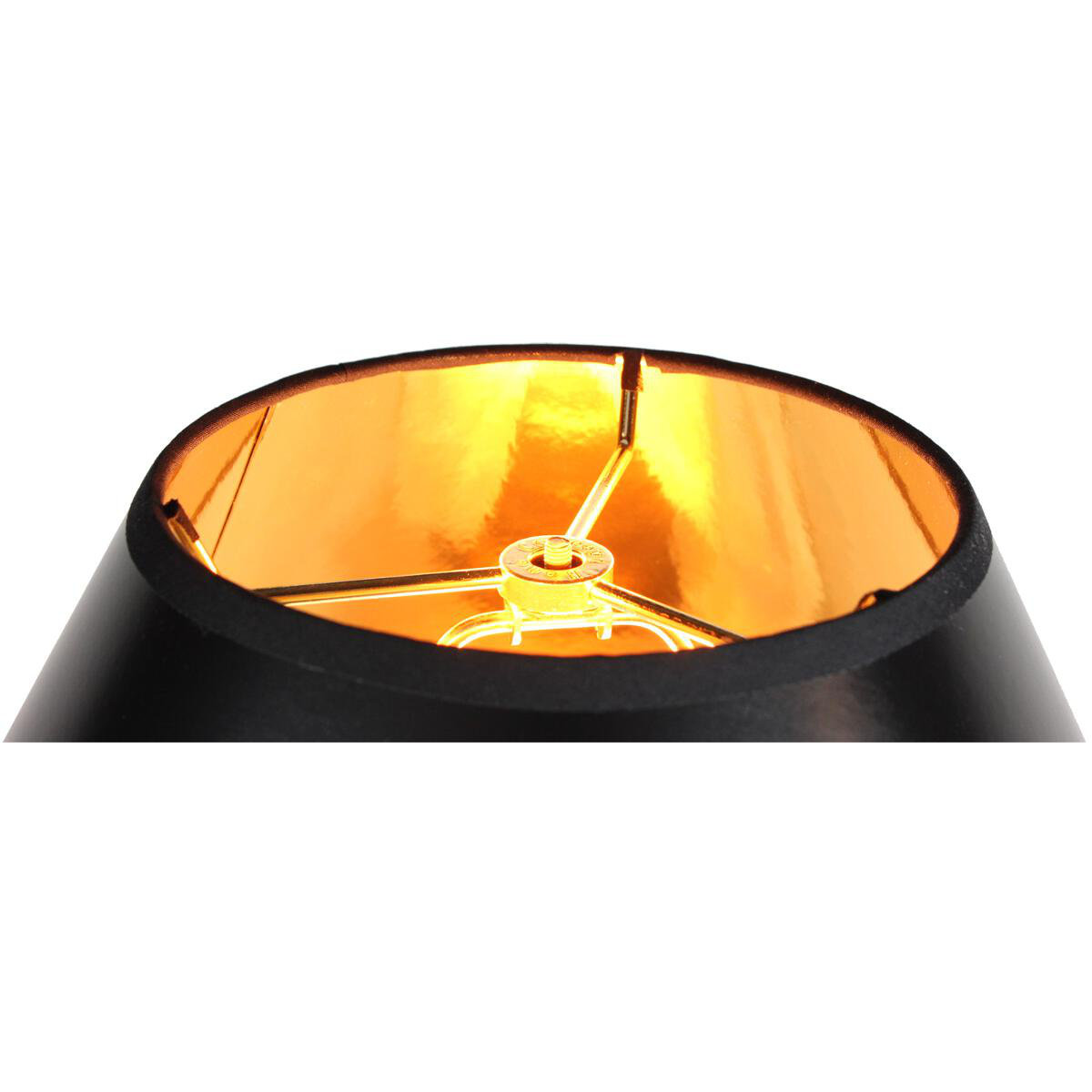 Ebern Designs 12" H x 18" W Paper Empire Lamp Shade in Black & Reviews ...