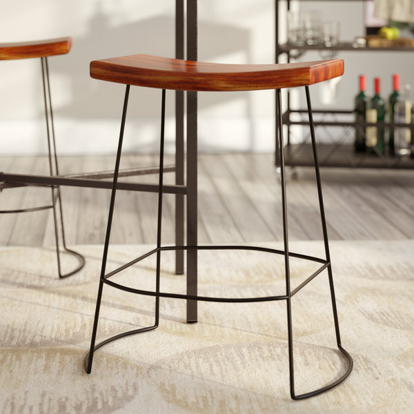 17 Stories Gernold Solid Wood Stool & Reviews | Wayfair