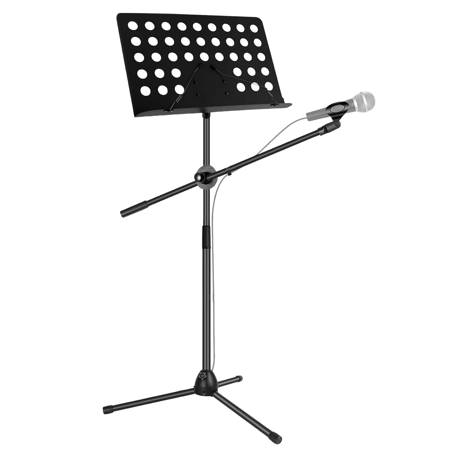 5 Core Music Stand 2 in 1 Height Adjustable Heavy Duty Sheet Music ...