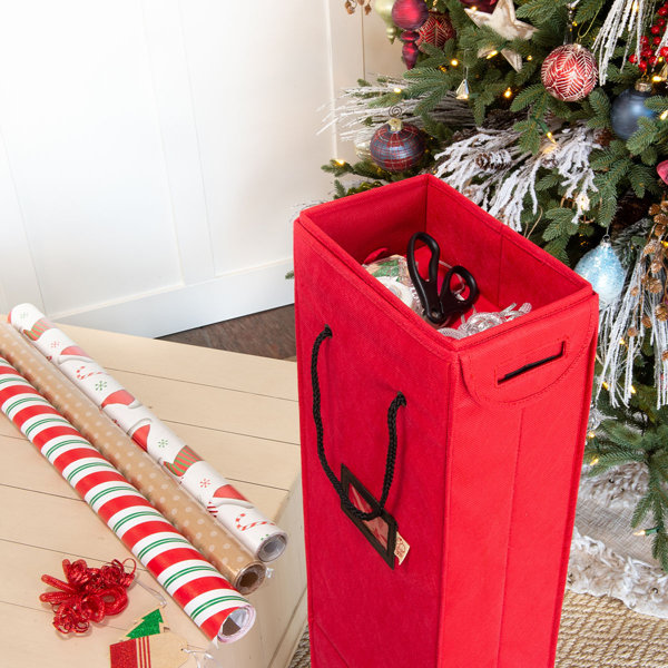 The Holiday Aisle® Vertical Wrapping Paper Storage Container & Reviews ...