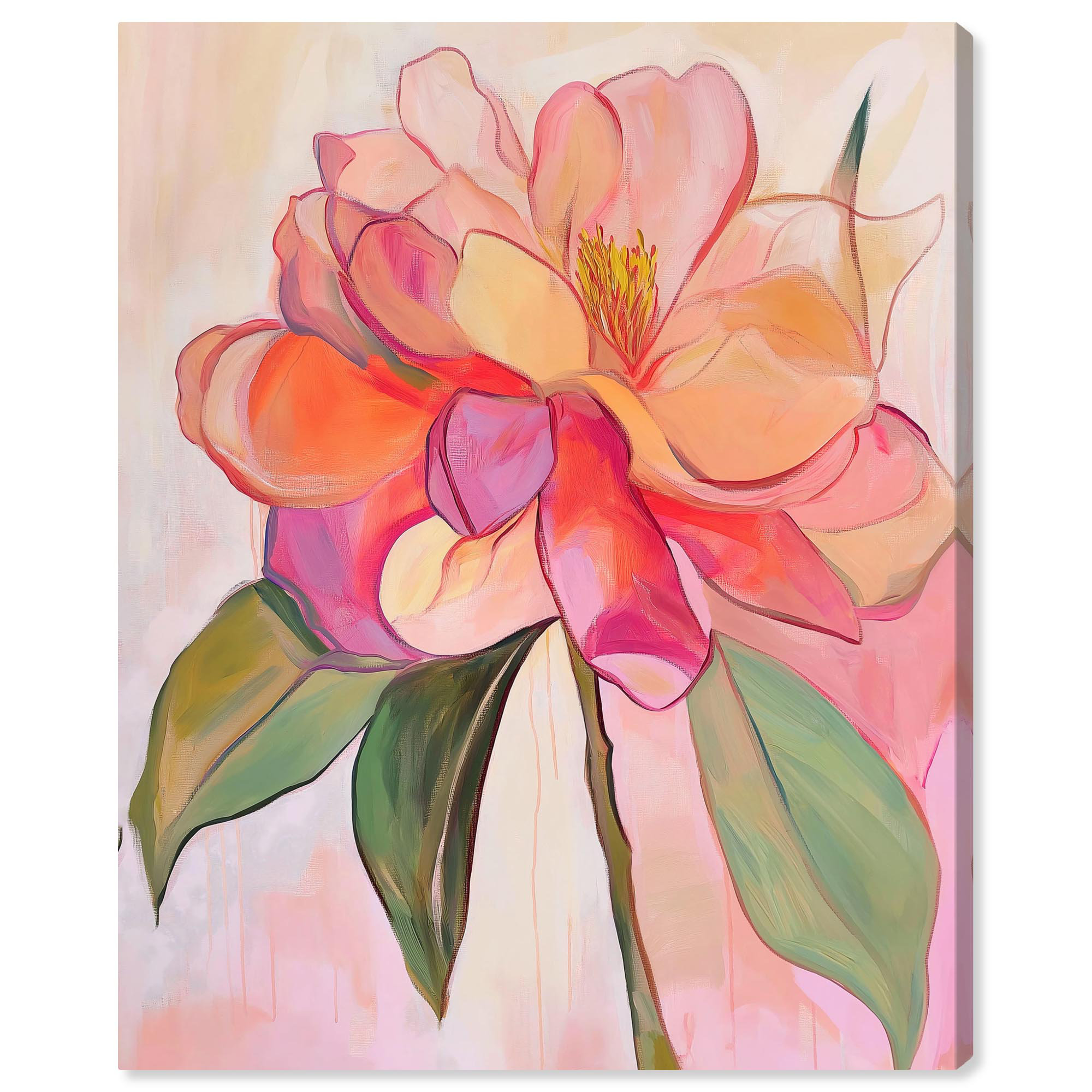 Art Remedy Softly Unfurling II Canvas Colorful Floral Art by Art Remedy | Wayfair