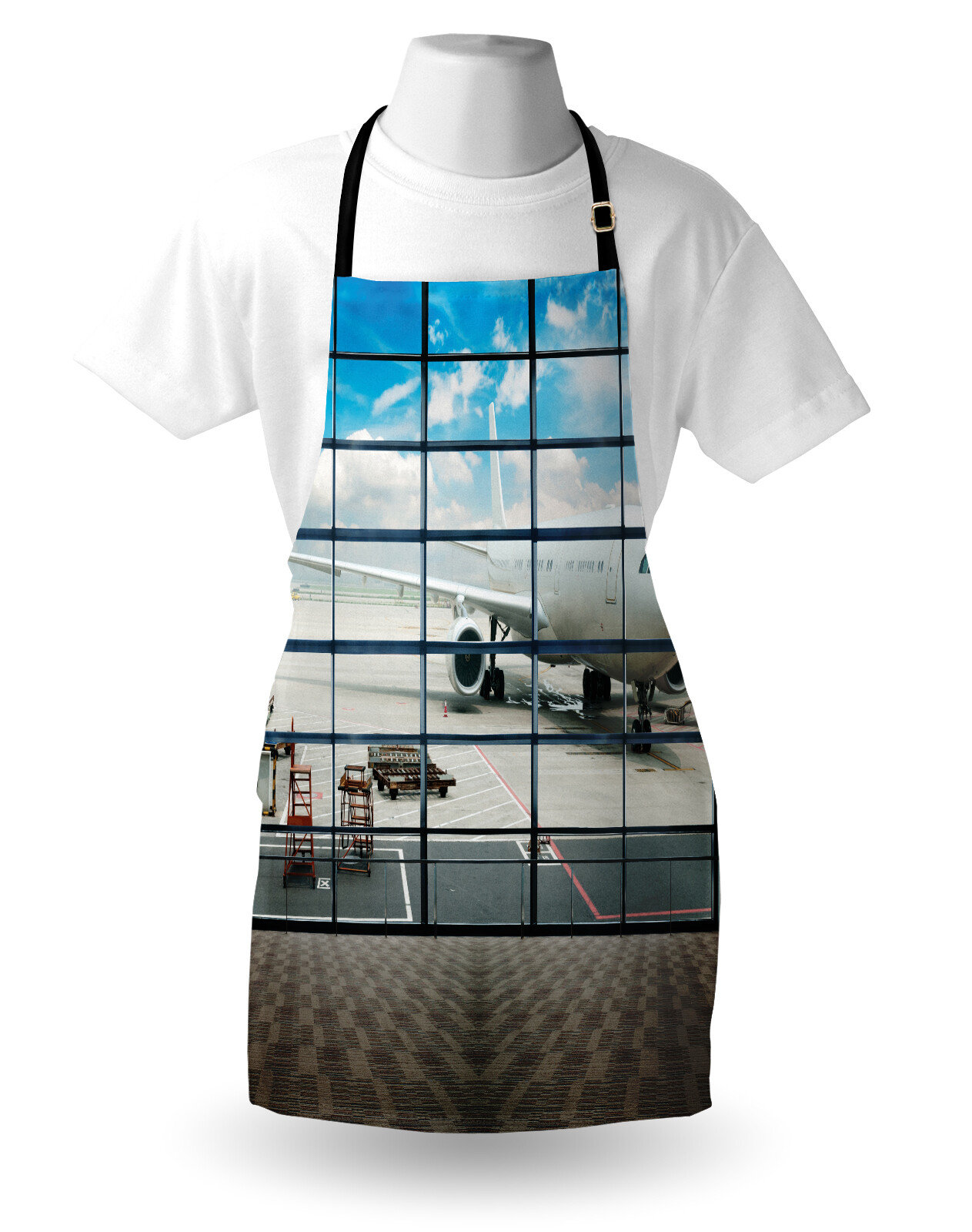 East Urban Home China Apron Unisex, Shangai Airport Plane, Adult Size ...