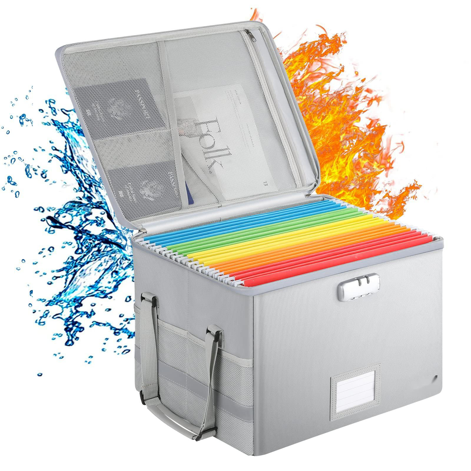Fish hunter Upgraded File Box With Lock, Fireproof Document File ...
