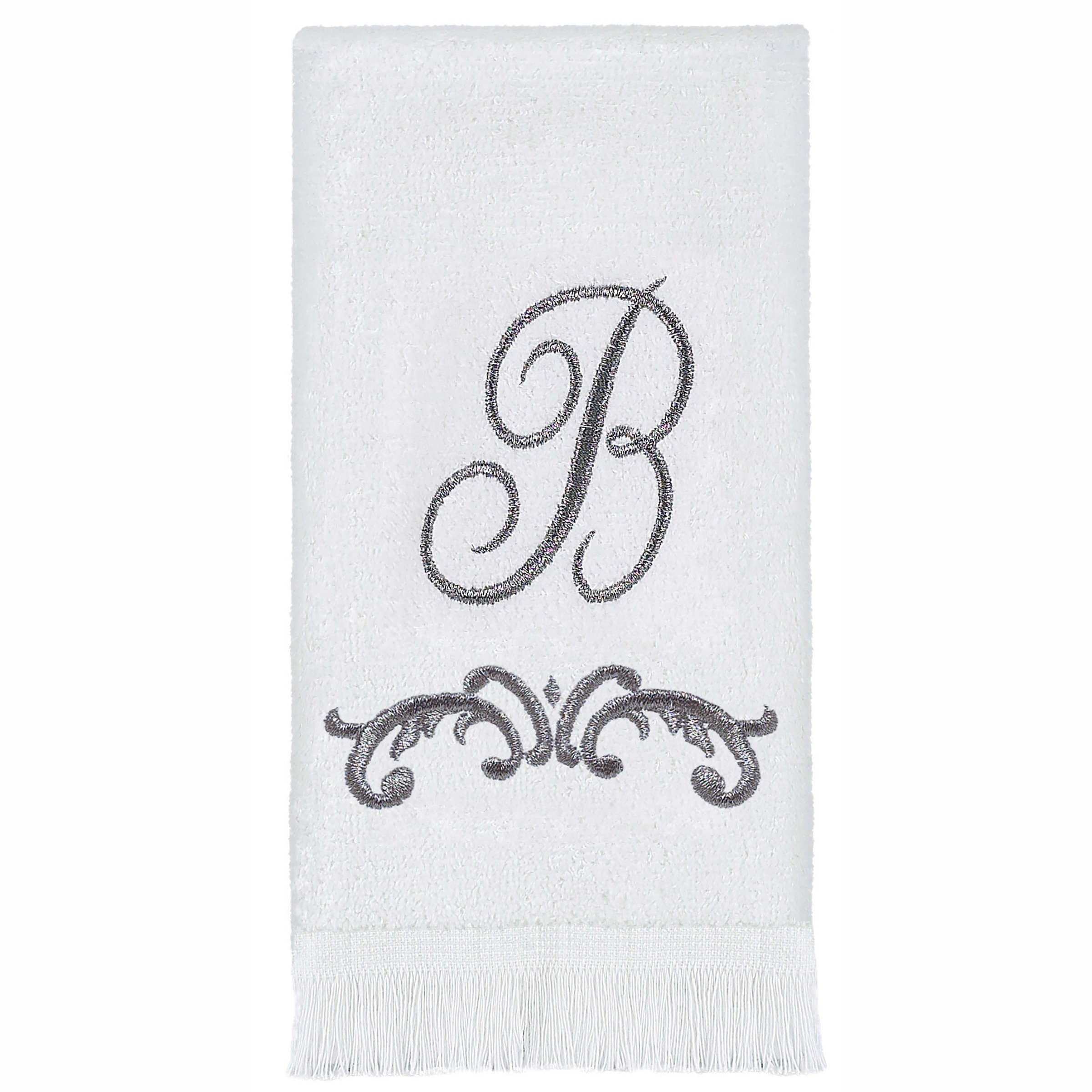 Avanti Linens Scroll Mono Fingertip Towel B | Wayfair
