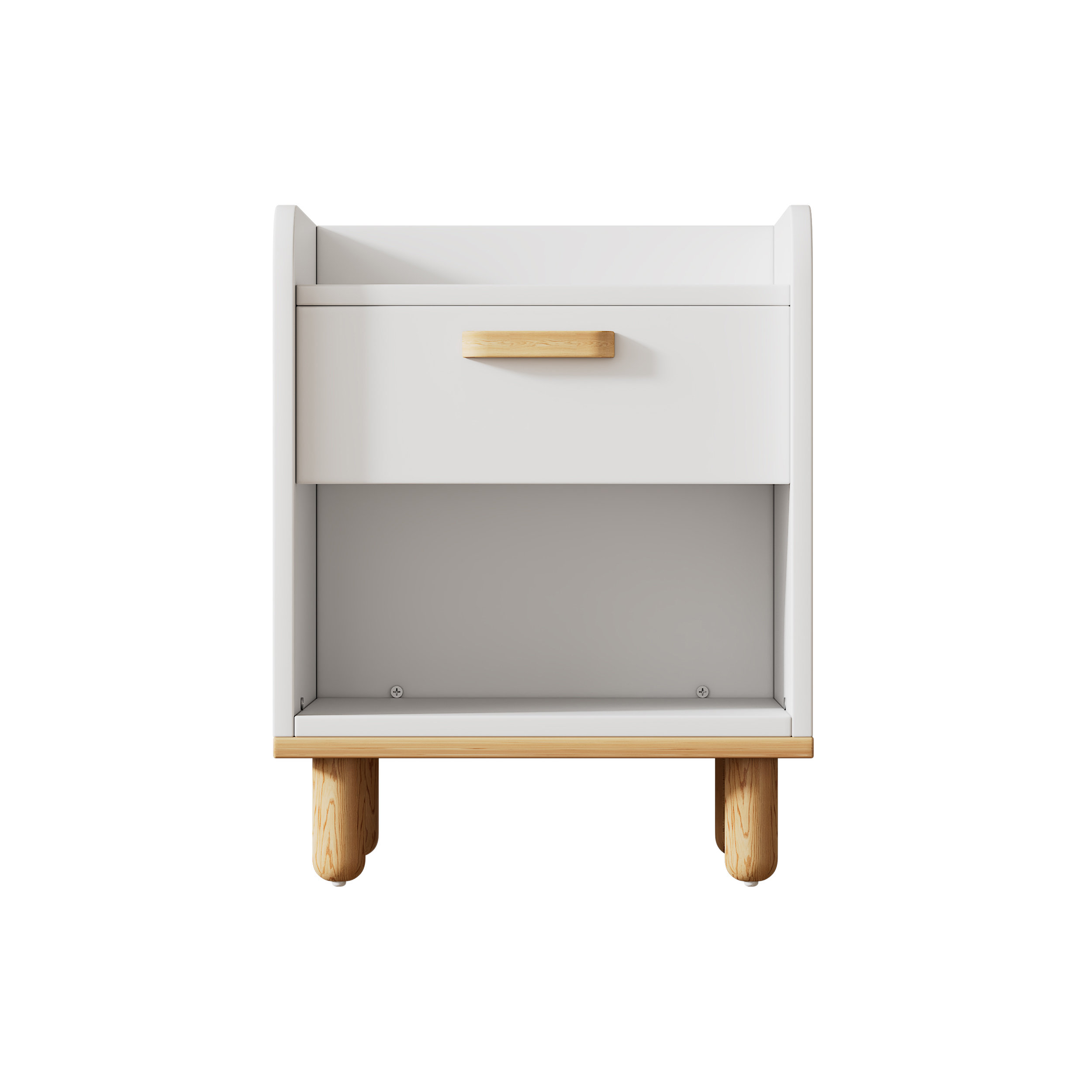 Latitude Run® Cristhian Modern Simple Style White Modern Nightstand ...