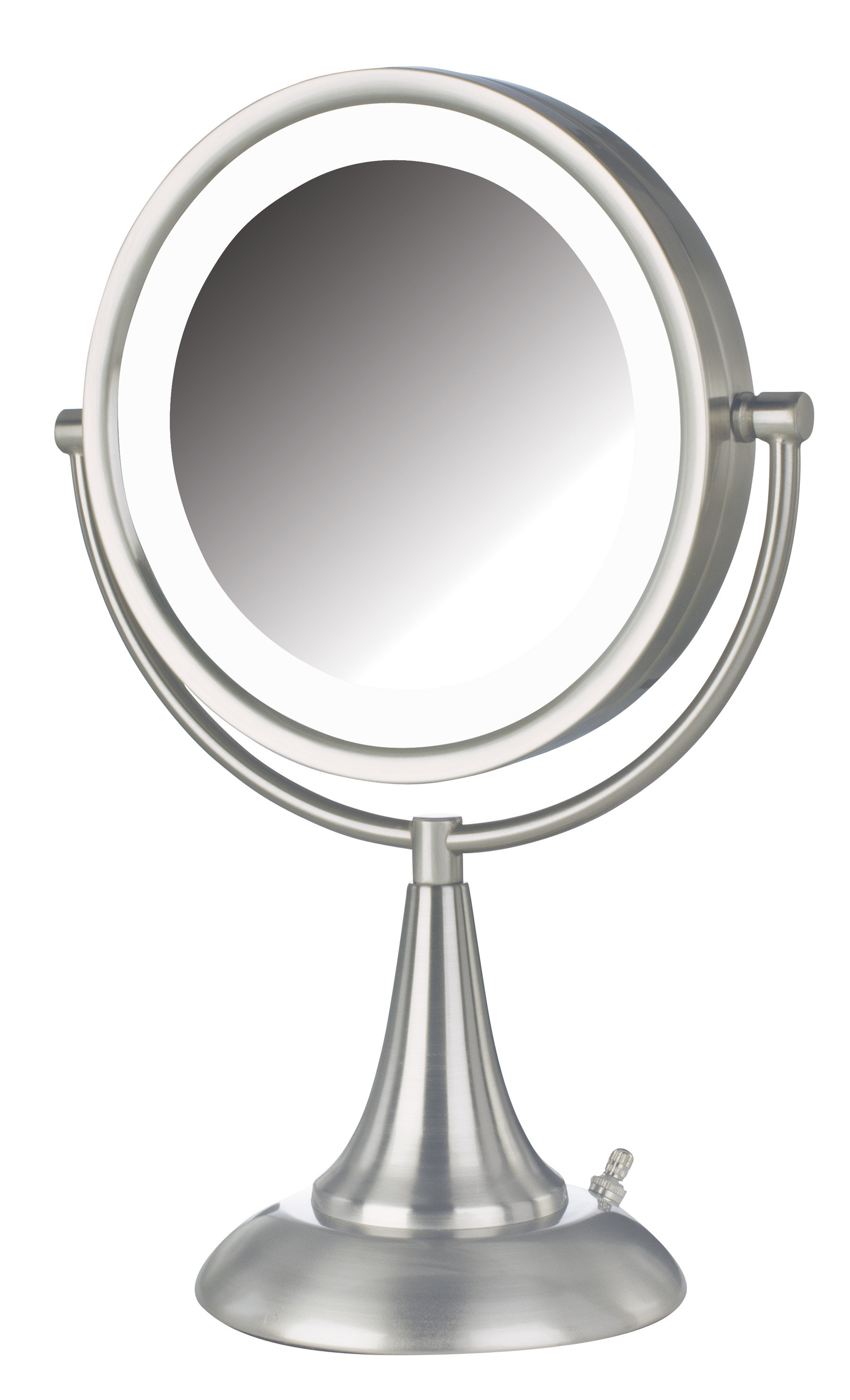 Symple Stuff 8.5" Lighted Tabletop Magnified Makeup Mirror, Plug In ...