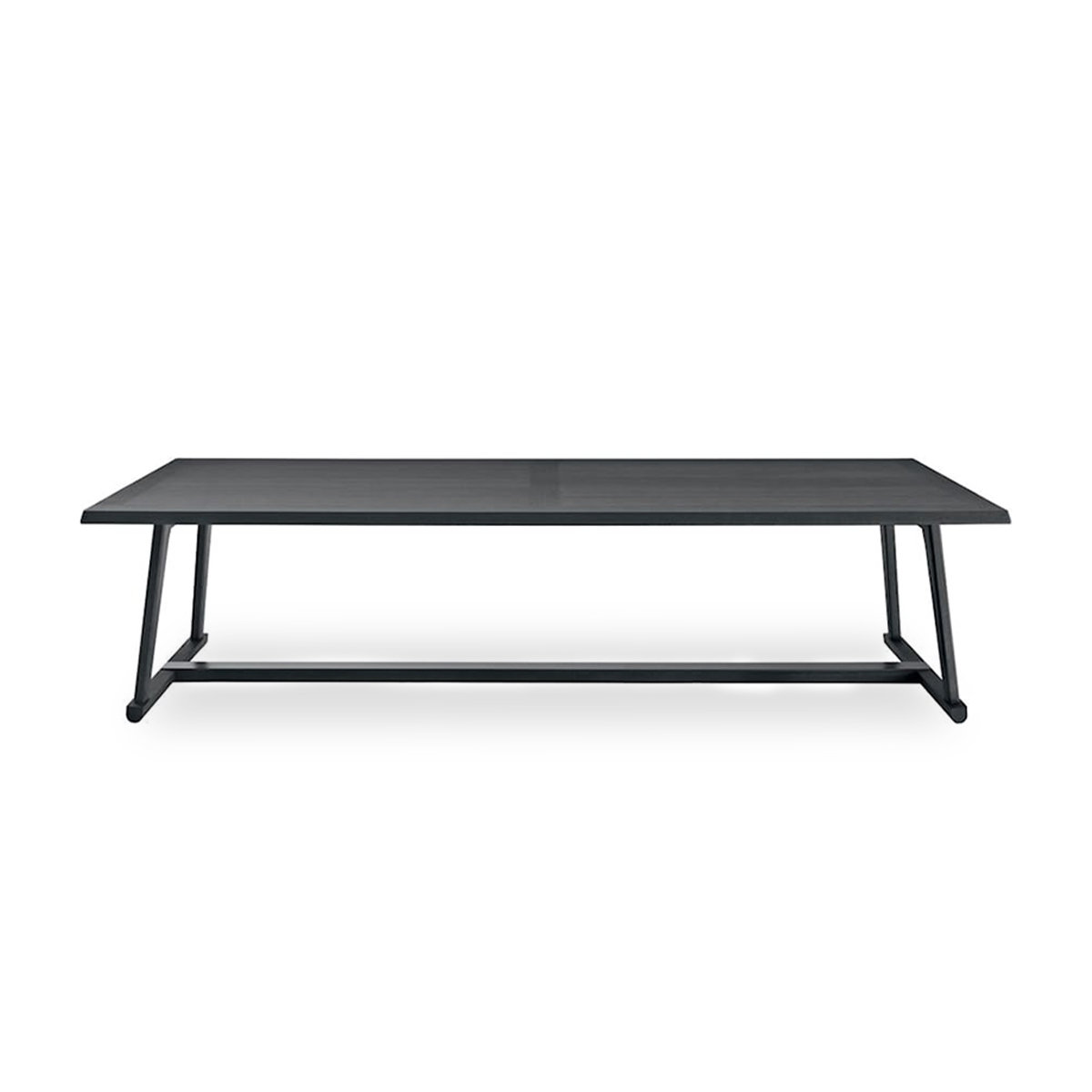 Stella Trek 94.49" Black Rectangular Solid Wood Dining Table - Wayfair ...