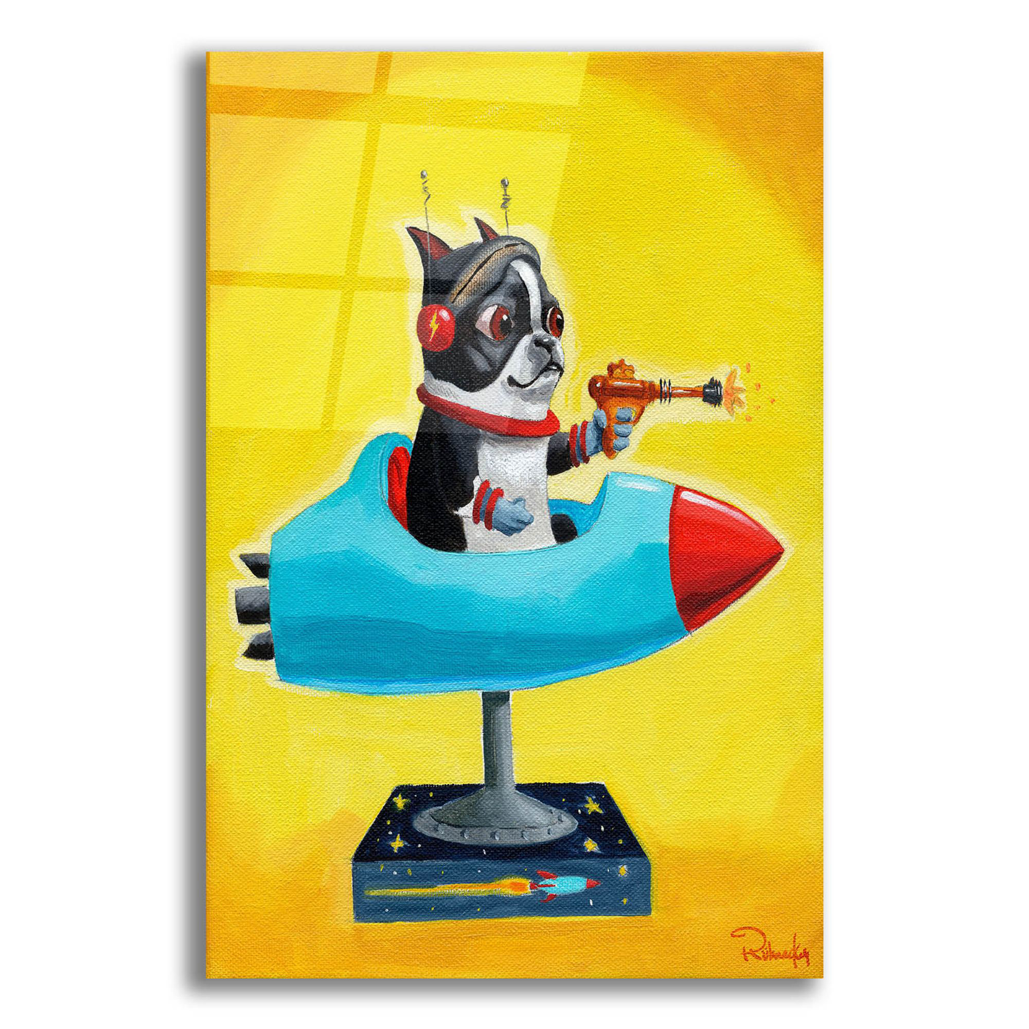 Trinx® 'Rocket Yellow' By Brian Rubenacker, Acrylic Glass Wall Art ...