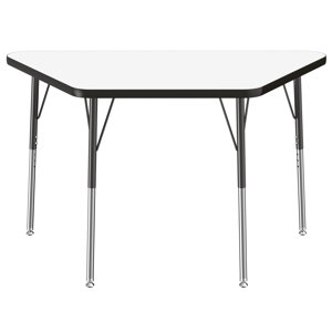 Factory Direct Partners Trapezoid Dry-Erase Activity Table with ...