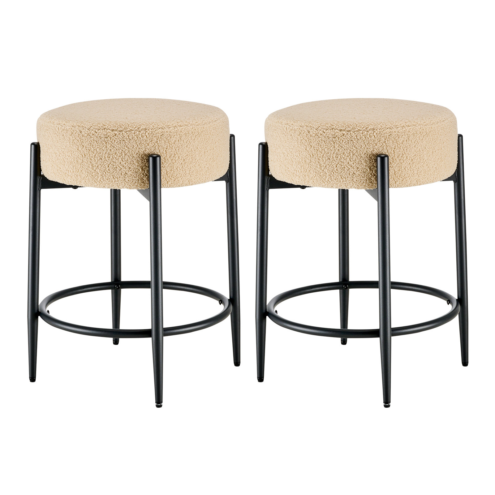 Ebern Designs Modern Bar Stools Set, 23.6" Counter Height Stools with ...
