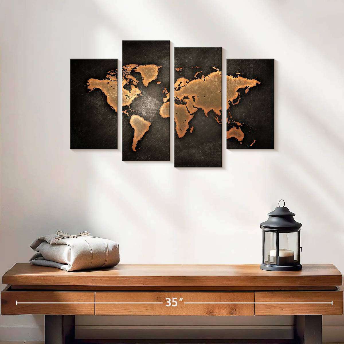Breakwater Bay Aliaz Vintage Grunge World Map - Wayfair Canada
