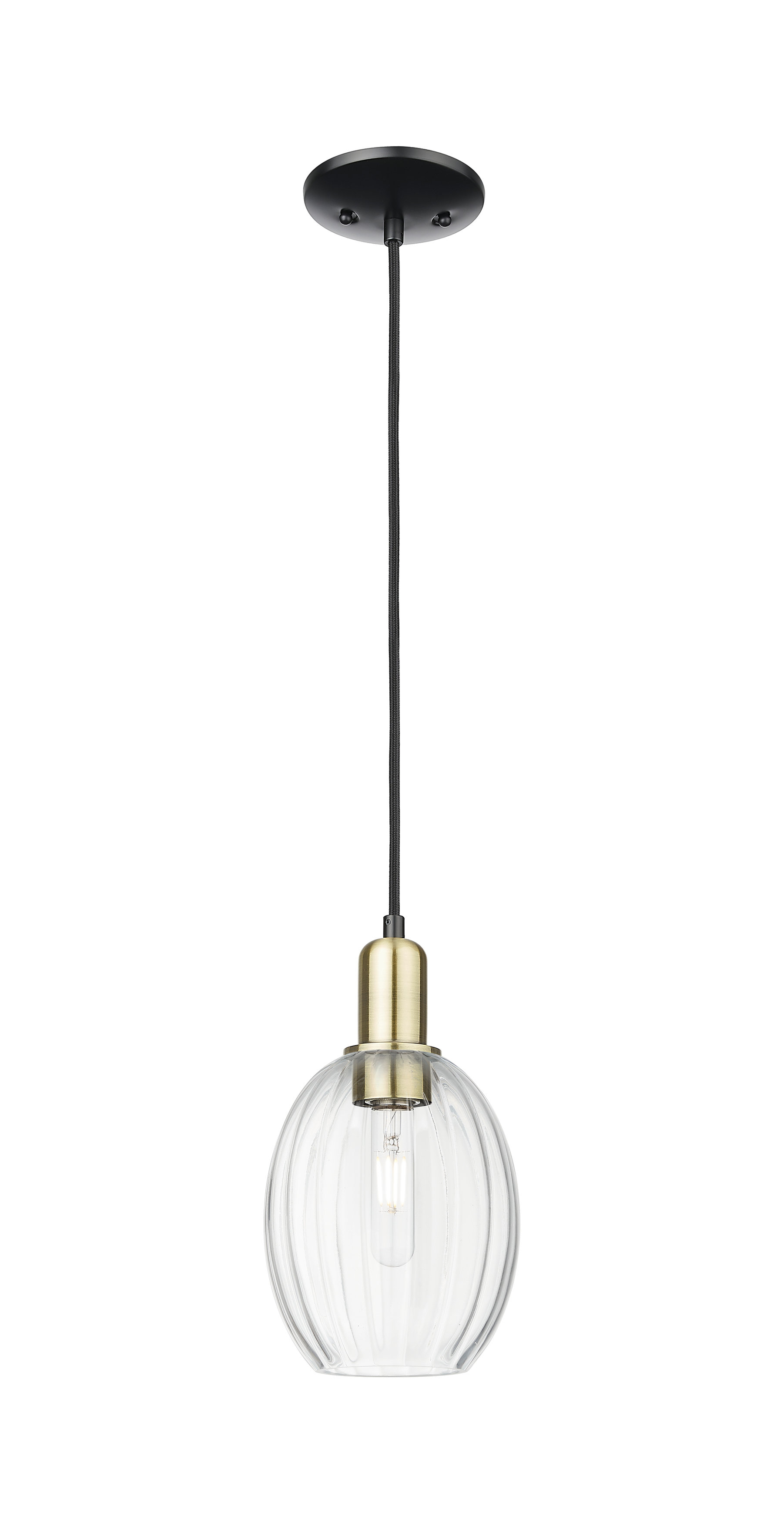 Mercer41 Downtown Urban - Preston - 1 Light 6" Bell Shade Cord Hung ...