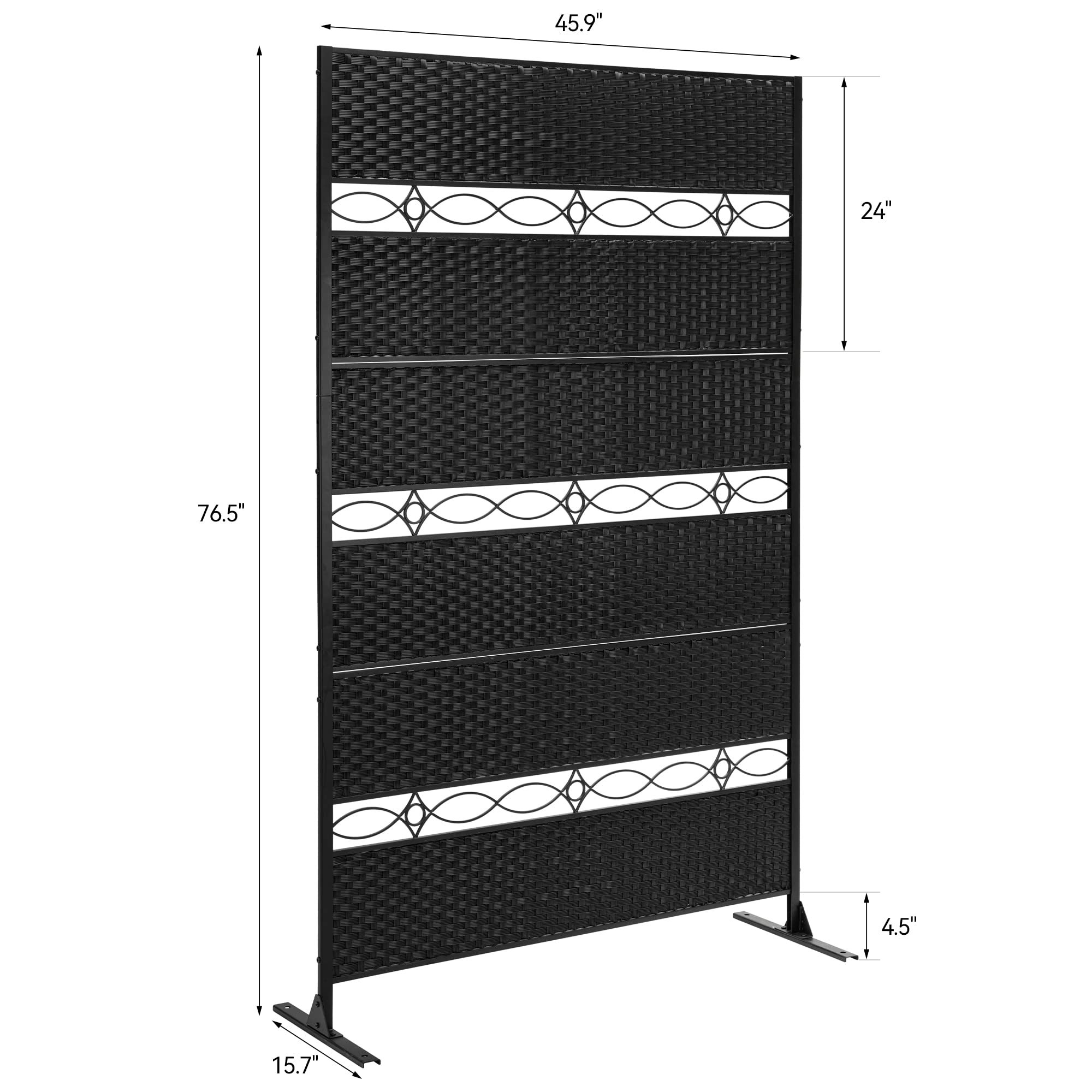babevy 4 ft. H x 6 ft. W Rattan Fence Panel | Wayfair