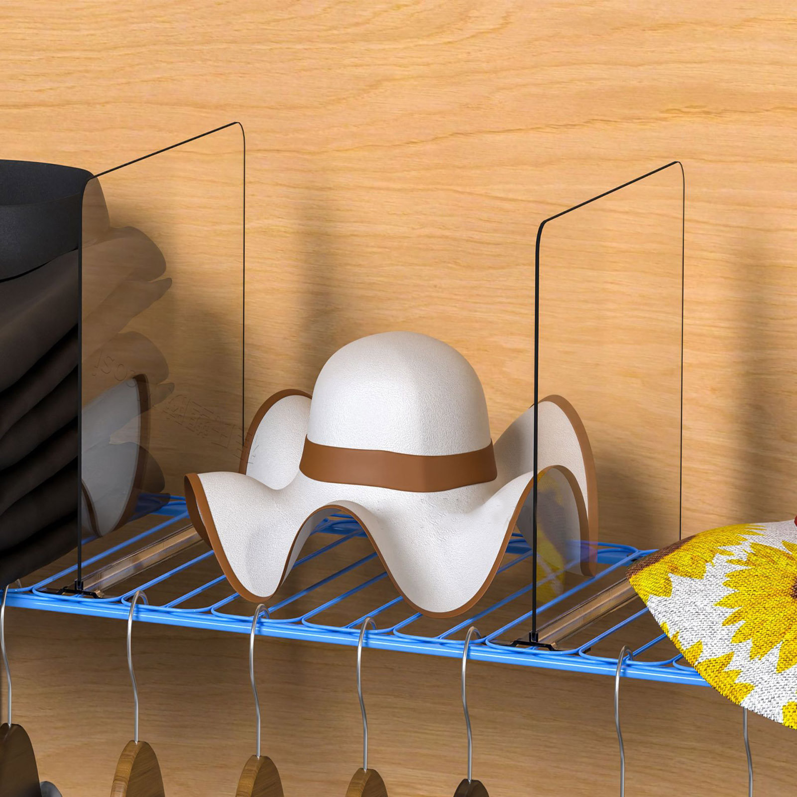 Rebrilliant 4/6/8Pcs Closet Shelf Dividers Smooth Surface Rounded Edges ...