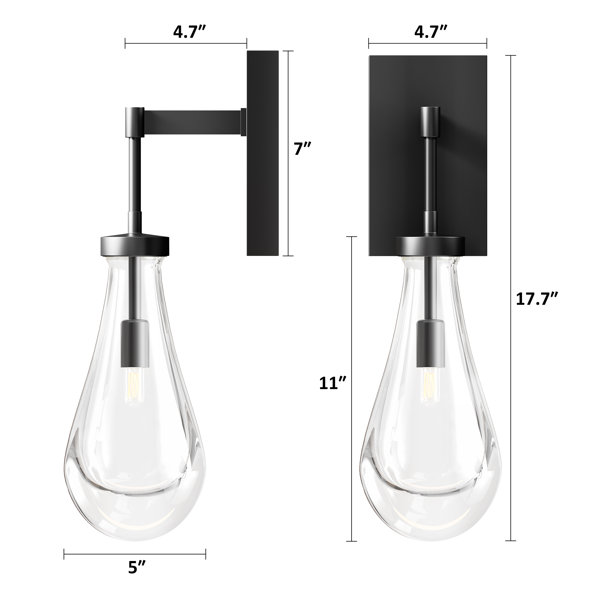 Ebern Designs 1 - Light Luxury Raindrop Wall Sconce & Reviews | Wayfair