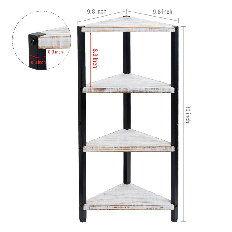 17 Stories Warsan 4-Tier Corner Bathroom Storage Shelves | Wayfair