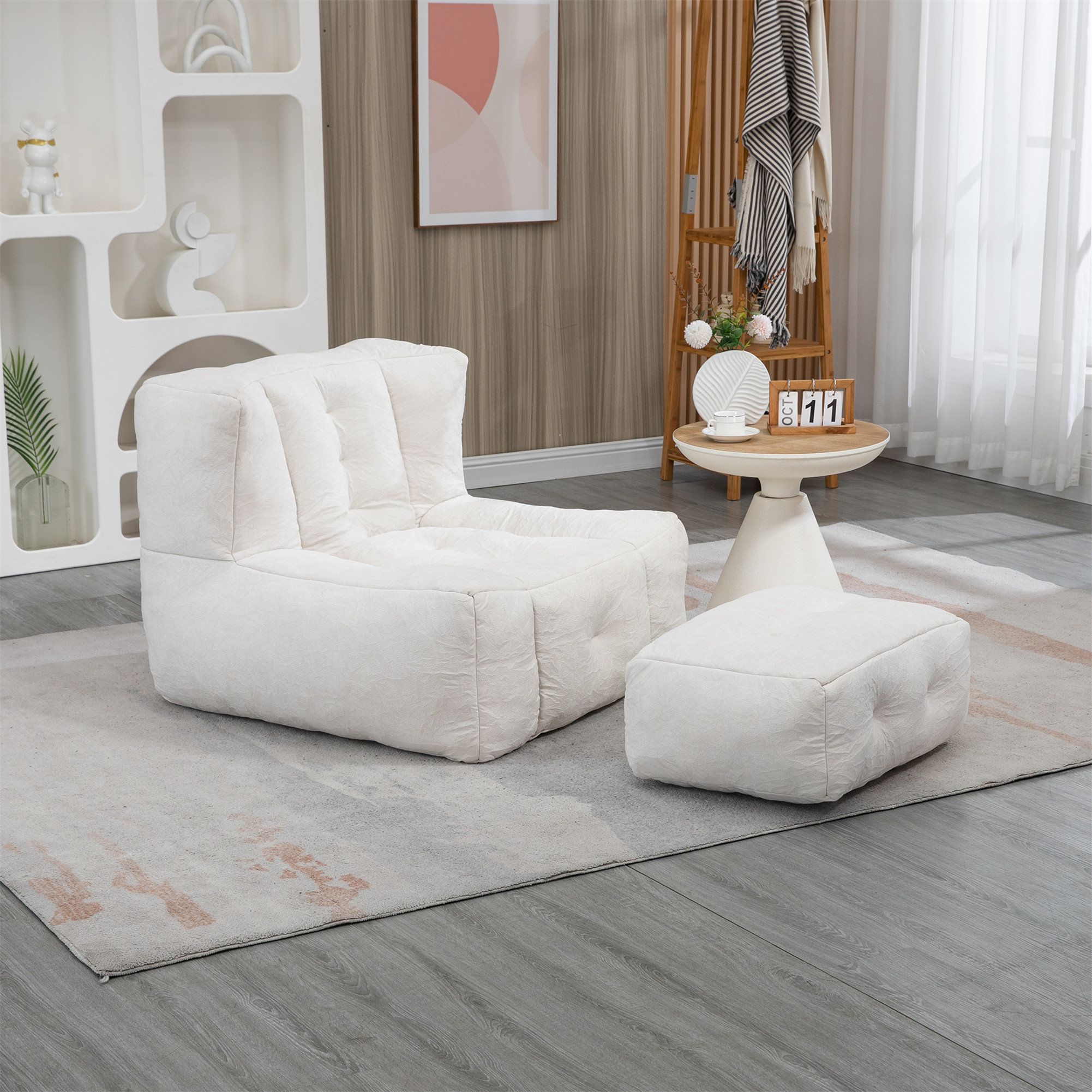 Trule Yosef 38.50'' Wide Tufted Bean Bag Chair,Cozy Armchair with ...