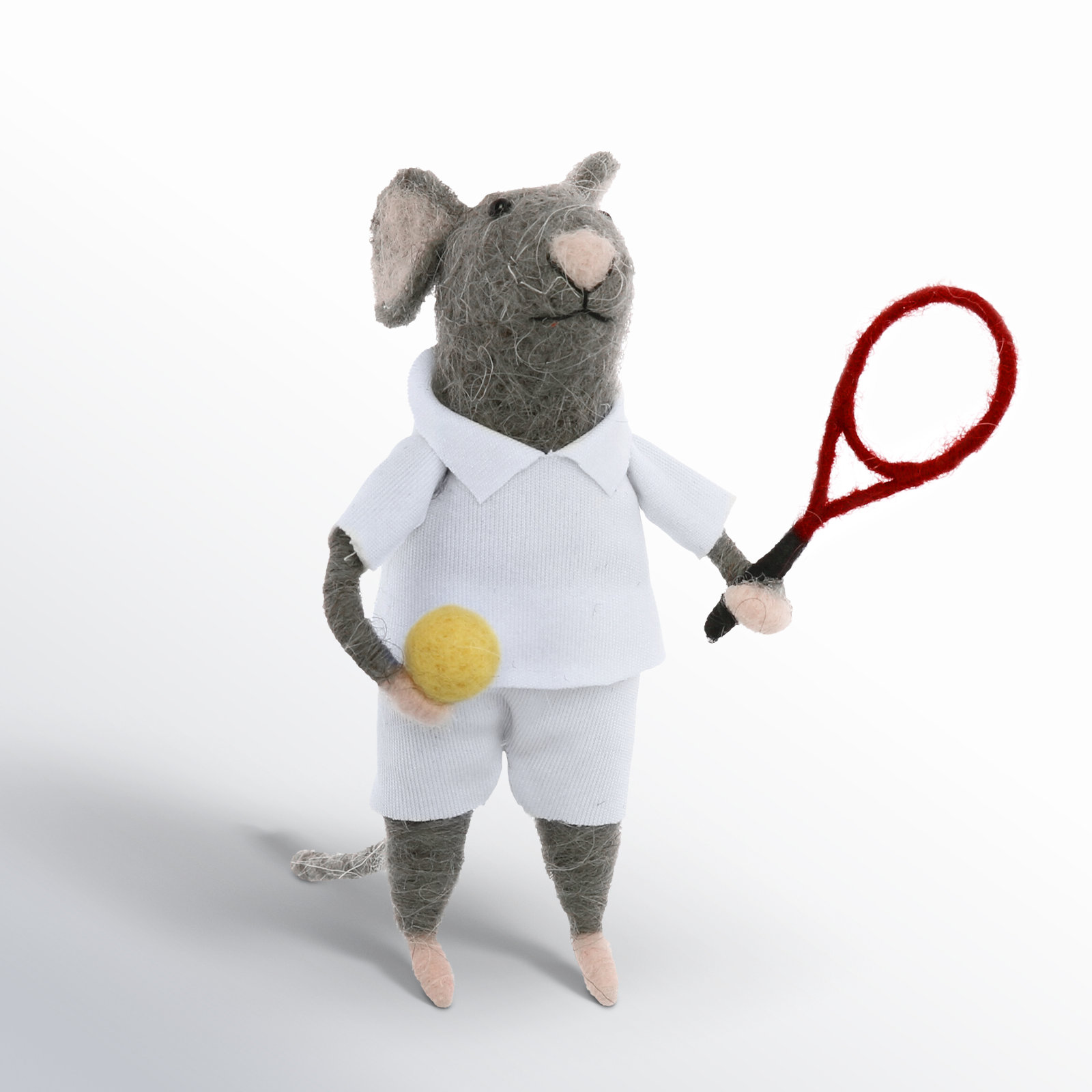 The Holiday Aisle® Tennis Player Guy Mouse Hanging Figurine Ornament ...
