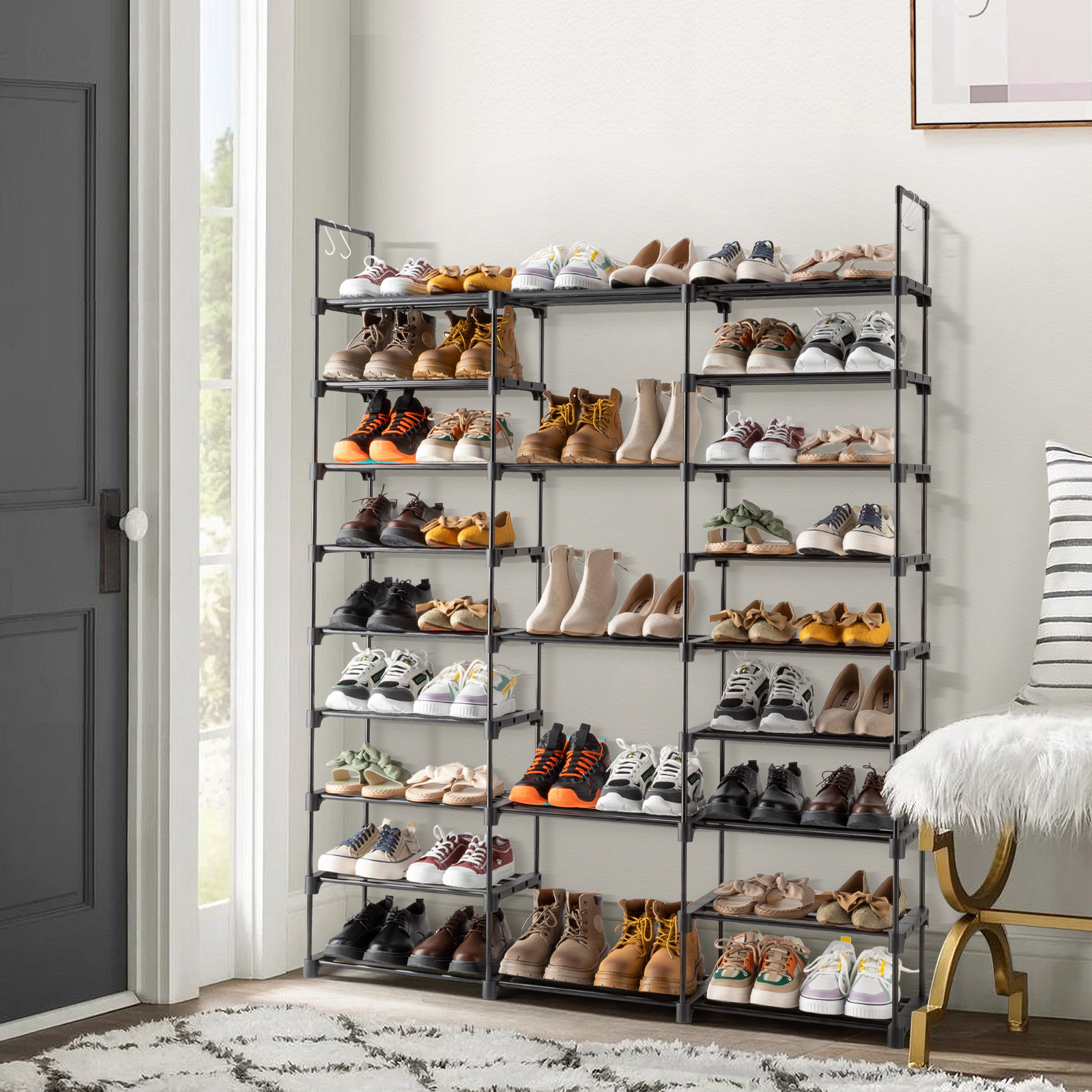 Wrought Studio™ Shoe Rack Organizer – Stackable Shoe Cabinet ...