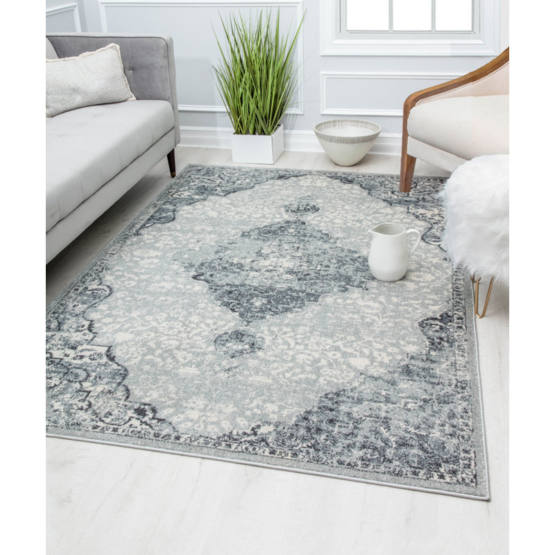 Ophelia & Co. Hailey Vintage Spring Snowflake Area Rug & Reviews | Wayfair