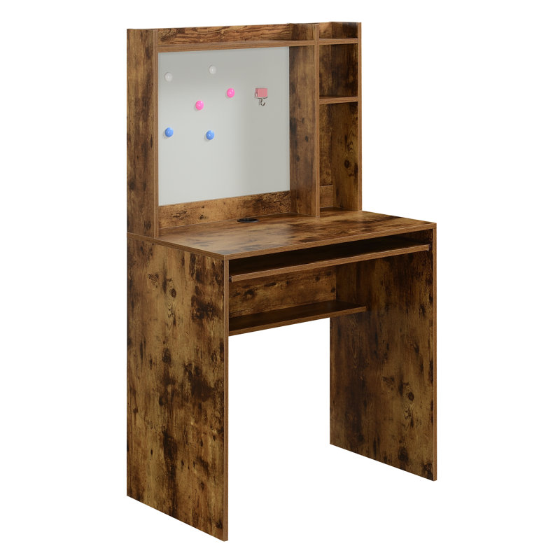 Wade Logan® Devane 31.50'' Desk with Hutch and Magnetic Bulletin Board ...