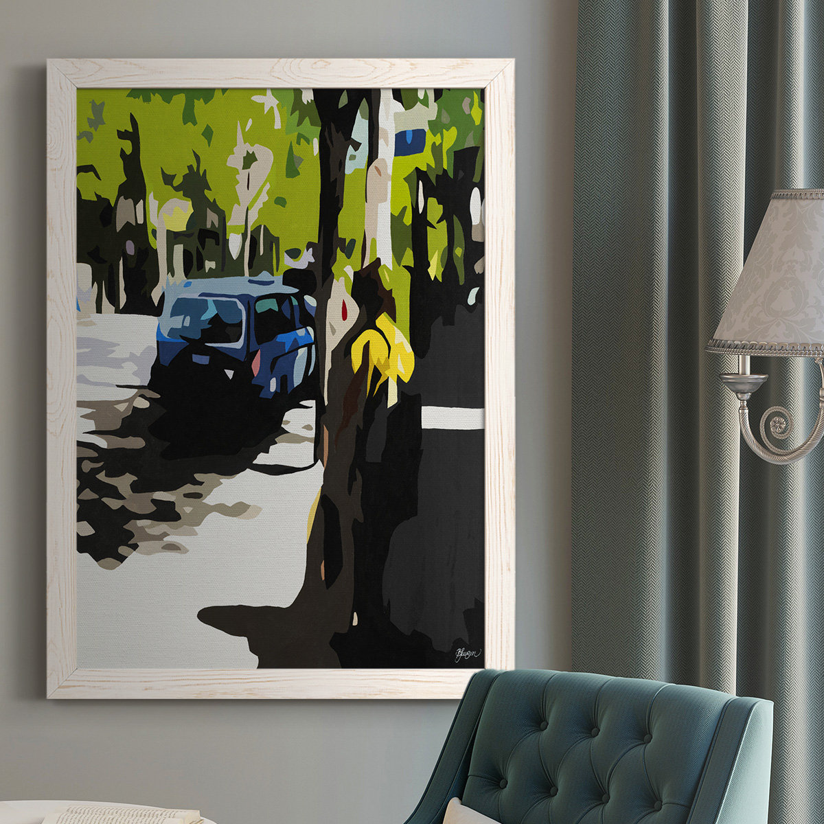Red Barrel Studio® A Volvo In Ballard Framed On Canvas Painting | Wayfair
