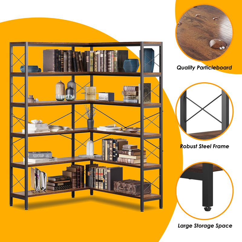 17 Stories Kennewick Corner Bookcase | Wayfair