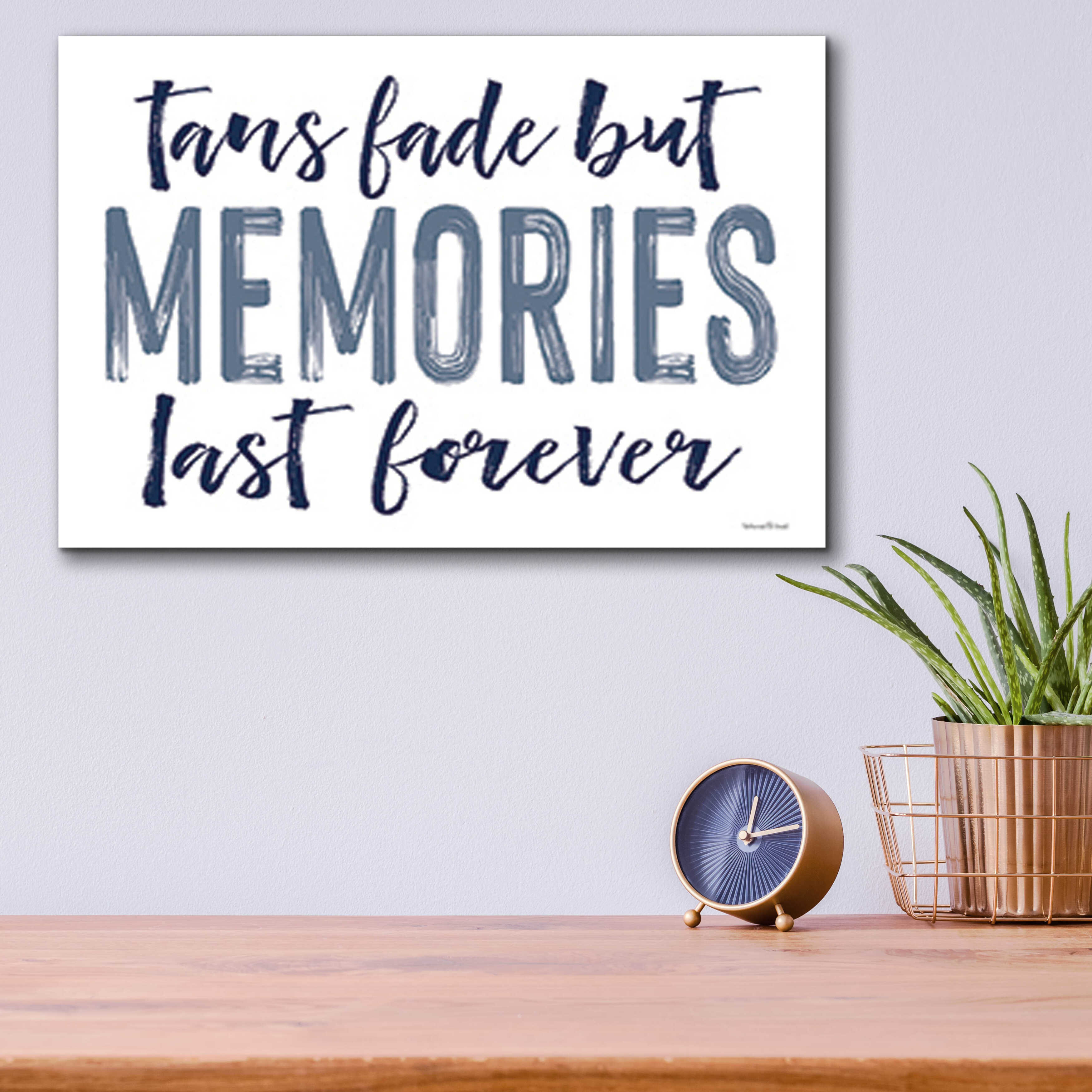 Latitude Run® 'Memories Last Forever' By Lettered Lined, Acrylic Glass ...