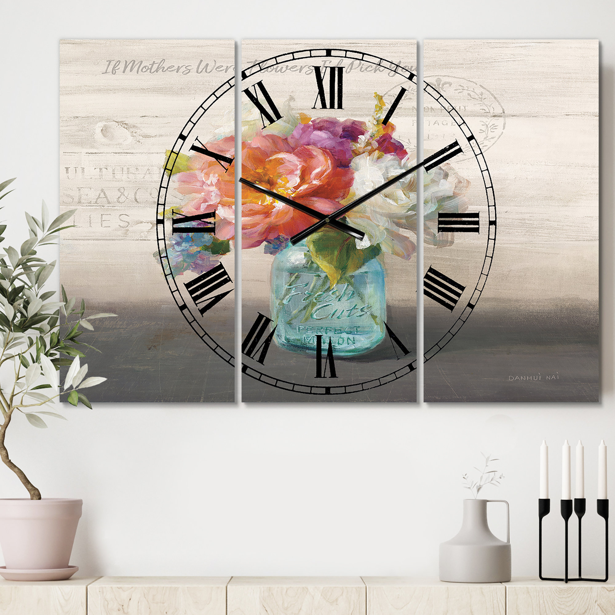 The Twillery Co.® Swigart Oversized Farmhouse Wall Clock - Wayfair Canada