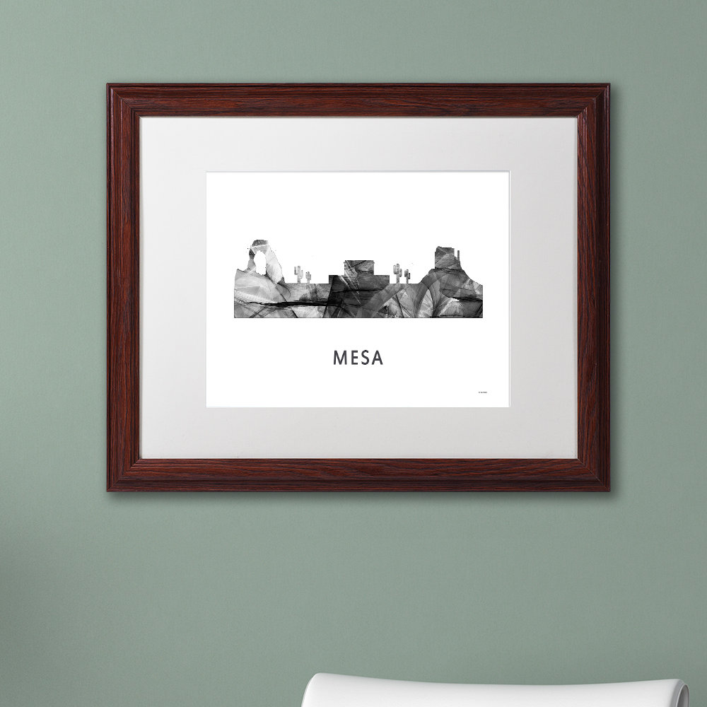 Trademark Fine Art "Mesa Arizona Skyline WB-BW" by Marlene Watson ...