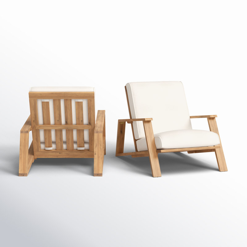 Wade Logan® Isham Patio Chair with Cushions & Reviews | Wayfair