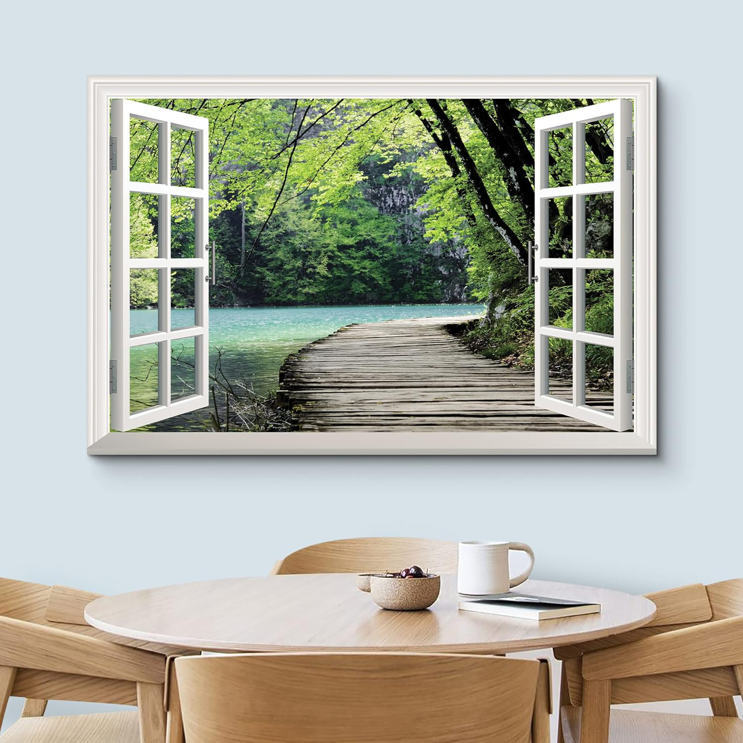 IDEA4WALL Window Scenery " Modern White Window Looking Out Into A ...