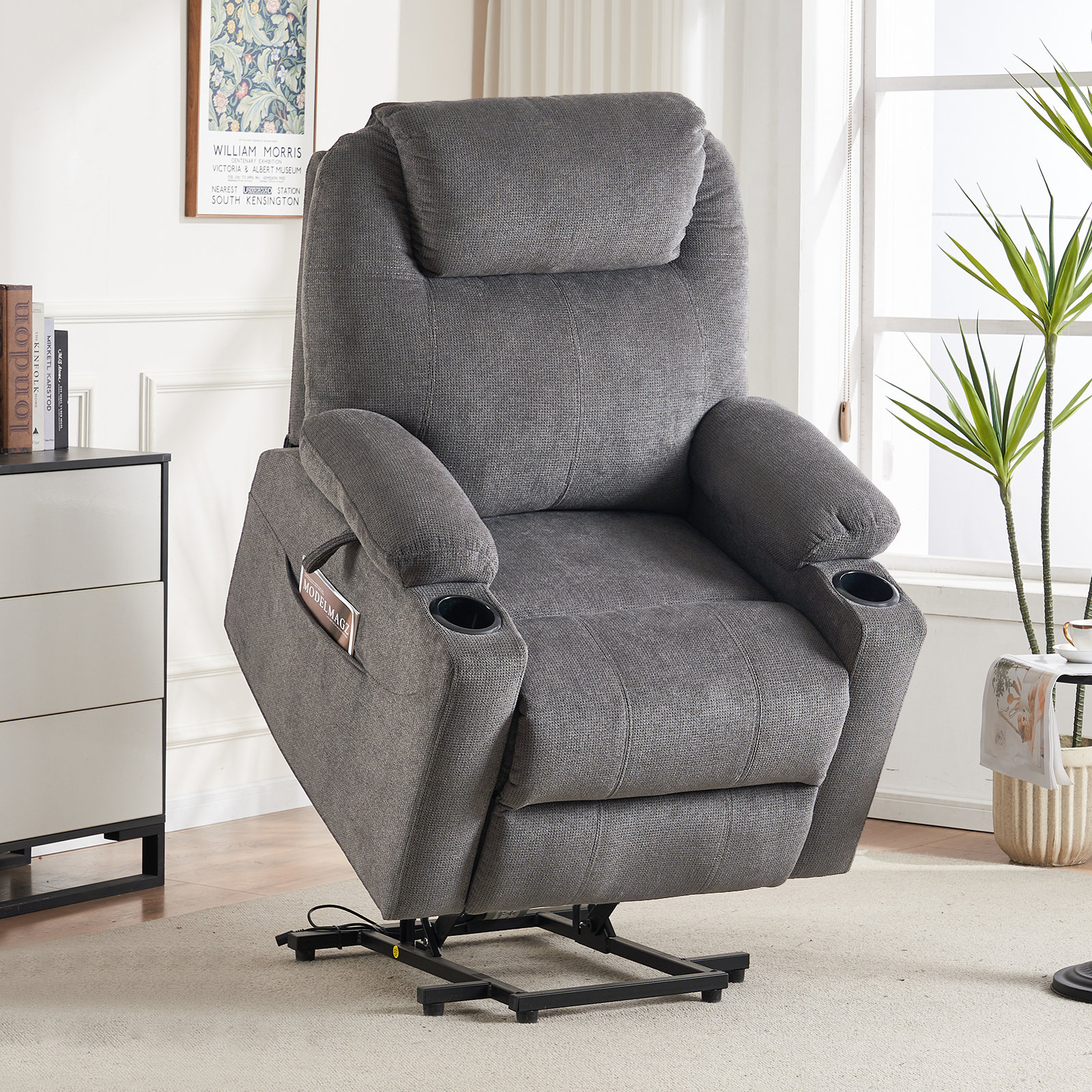 Latitude Run® Teremba Upholstered Lift Assist Power Recliner Chair ...
