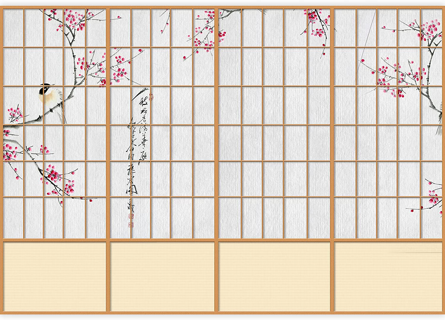 IDEA4WALL Japanese Scenery Peel & Stick Floral Border | Wayfair