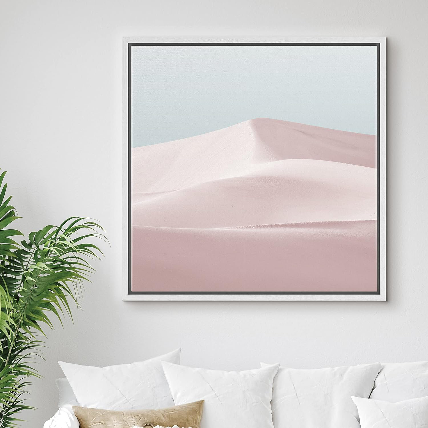 wall26 Light Pink Sand Sune Nature Desert Framed On Canvas Print ...
