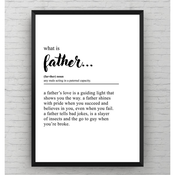 Happy Larry Father Quote - Picture Frame Typography | Wayfair.co.uk