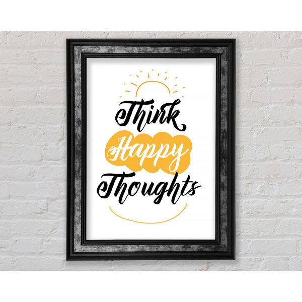 Bright Star Think Happy Thoughts - Single Picture Frame Art Prints ...