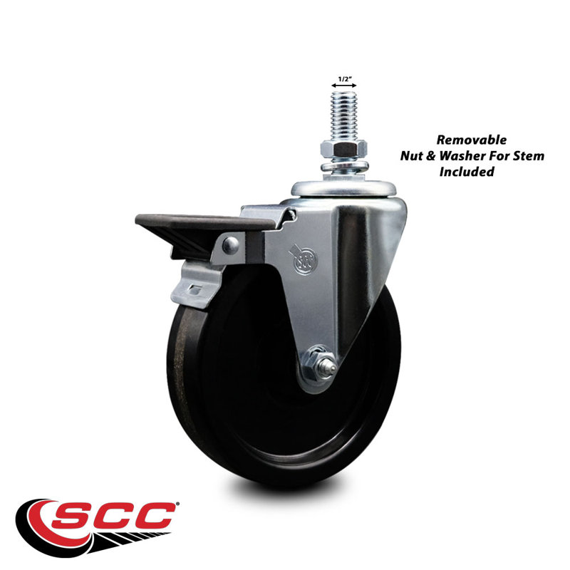 Service Caster Wheel Swivel 12mm Threaded Stem Caster Set Service ...